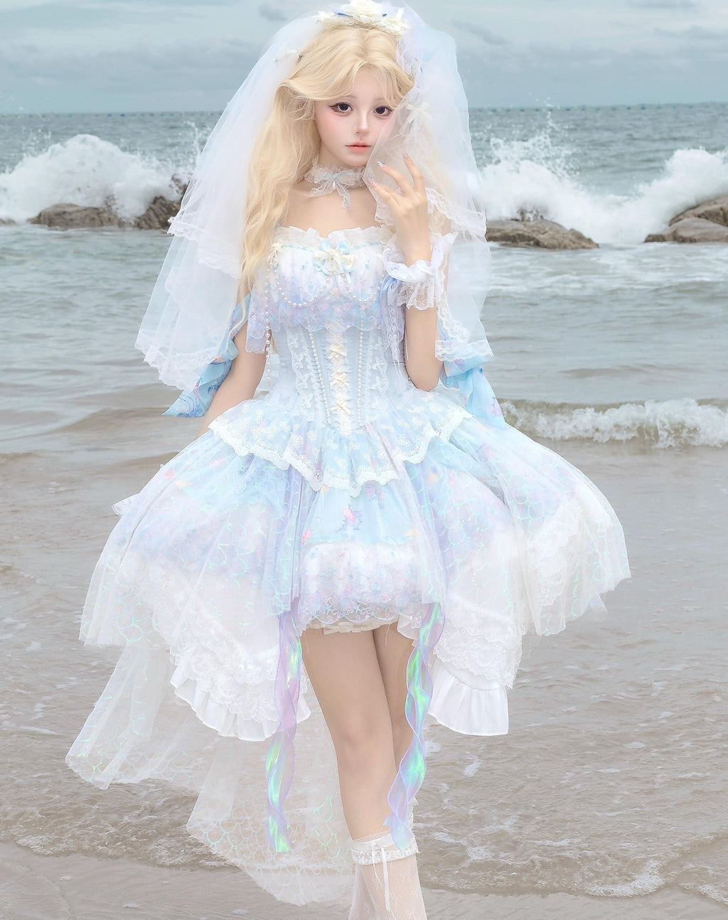 Wedding Lolita JSK Dress, Ocean Theme