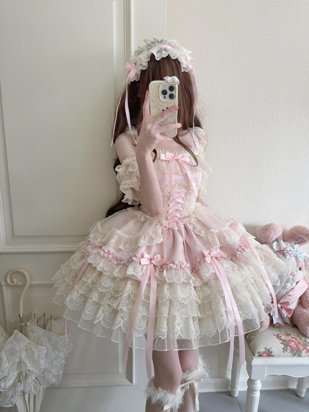 Sweet Lolita JSK Dress, Tiered Ruffles