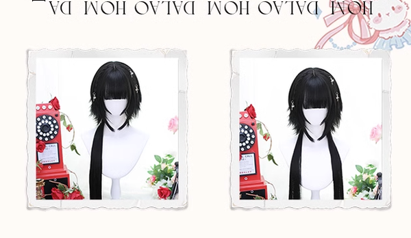 Dalao Home - Moon Night - Lolita Highlights Bang Short Wigs