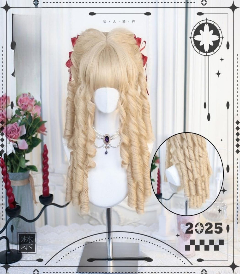 50-55 CM Lolita Wig with Retro Roman Curls