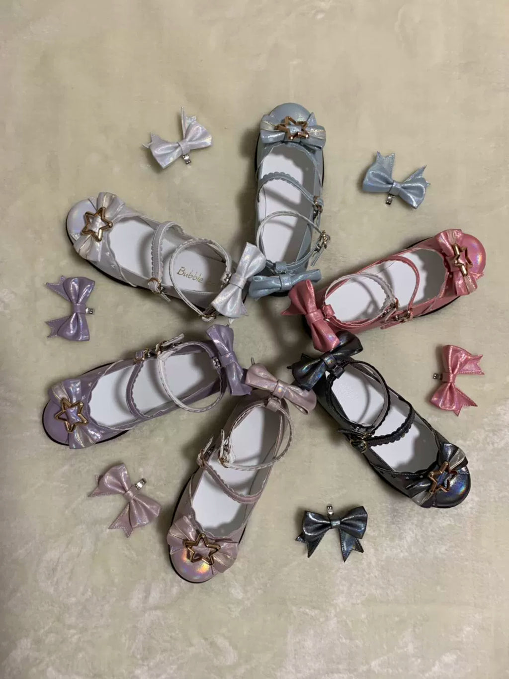 Sweet Lolita Shoes Low Heel Bow Shoes