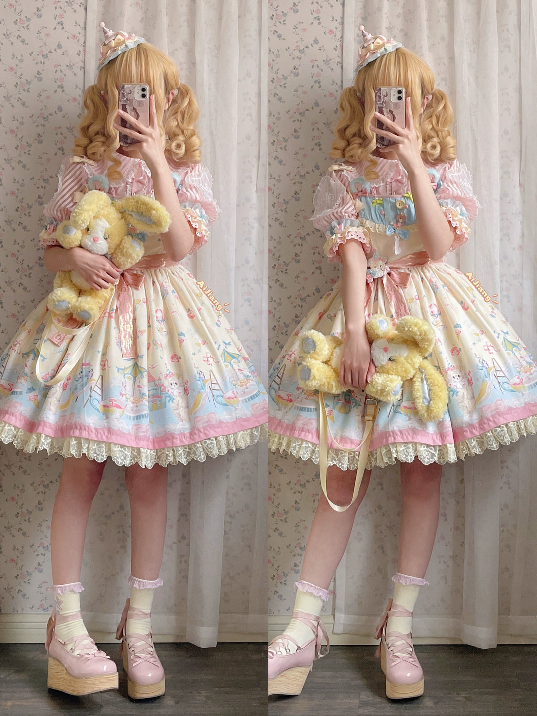 Sweet Lolita OP Dress Bunny Bear JSK Salopette – 42Lolita Sweet Lolita OP Dress Bunny Bear JSK Salopette – 42Lolita