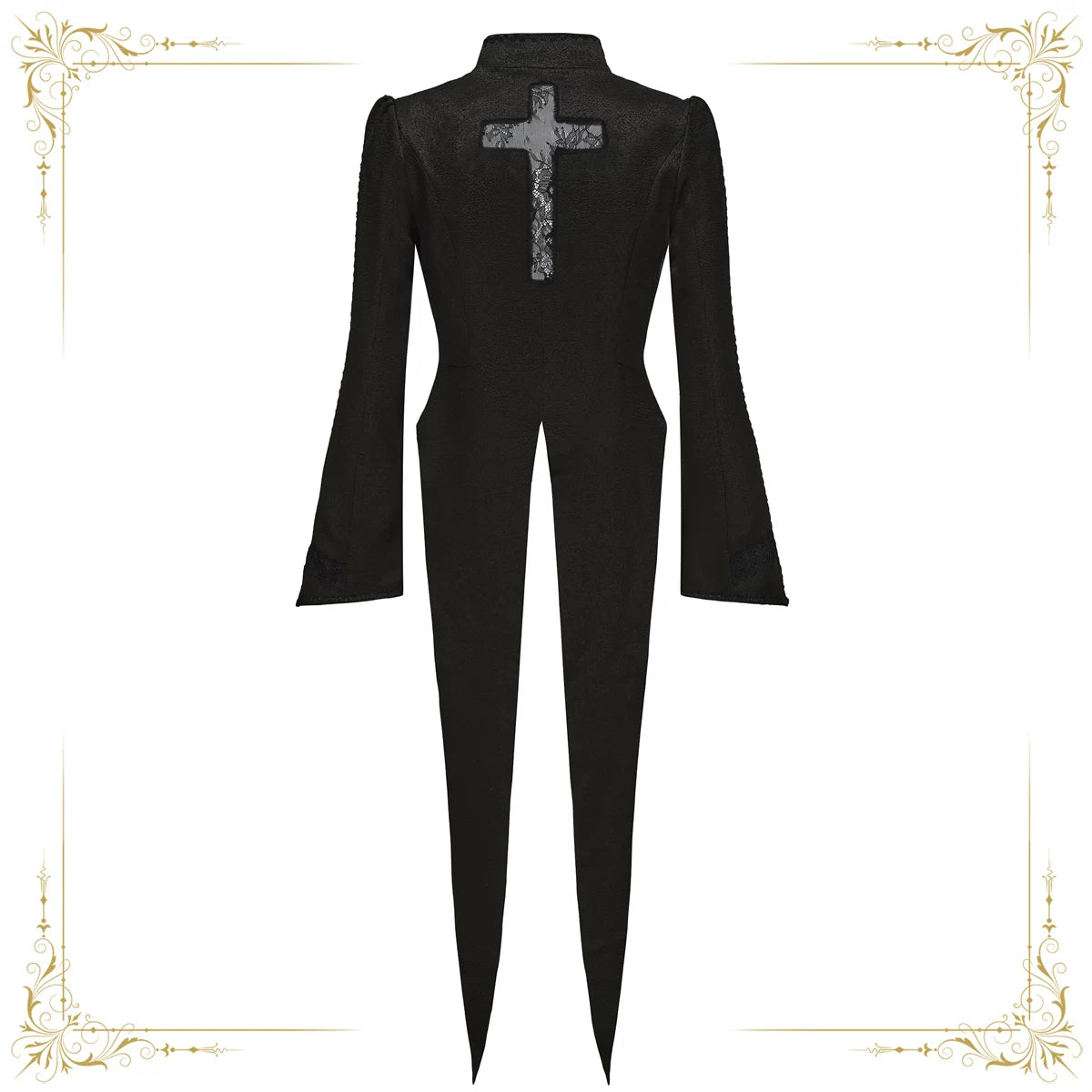 Ouji Lolita Long Swallowtail Black Coat