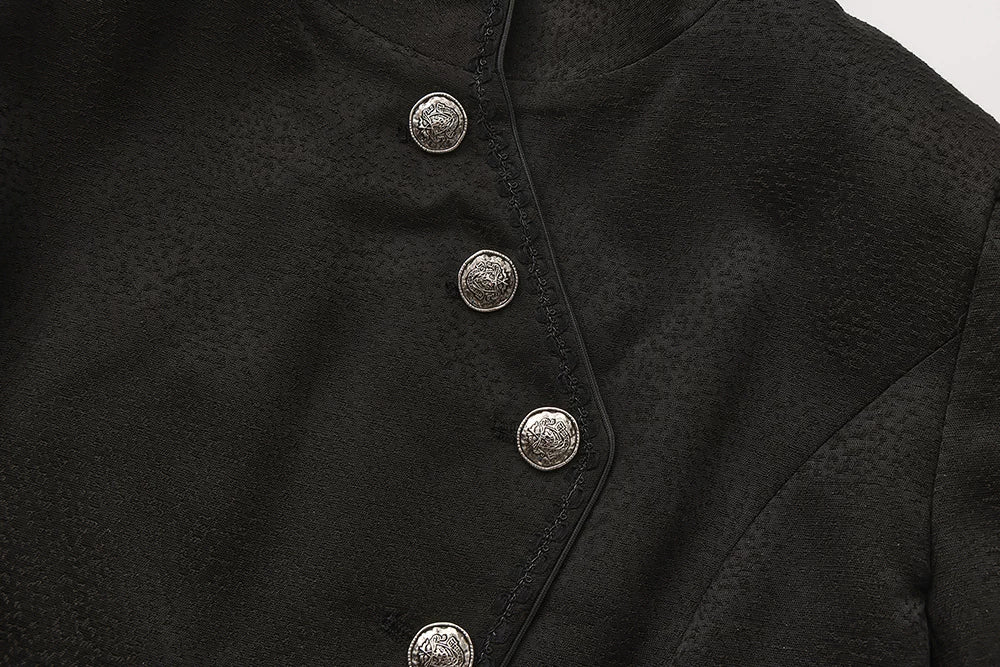 Ouji Lolita Long Swallowtail Black Coat