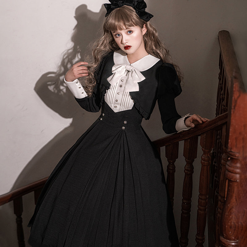 Letters from Unknown Star~Collection box~Spring Black Lolita OP – 42Lolita