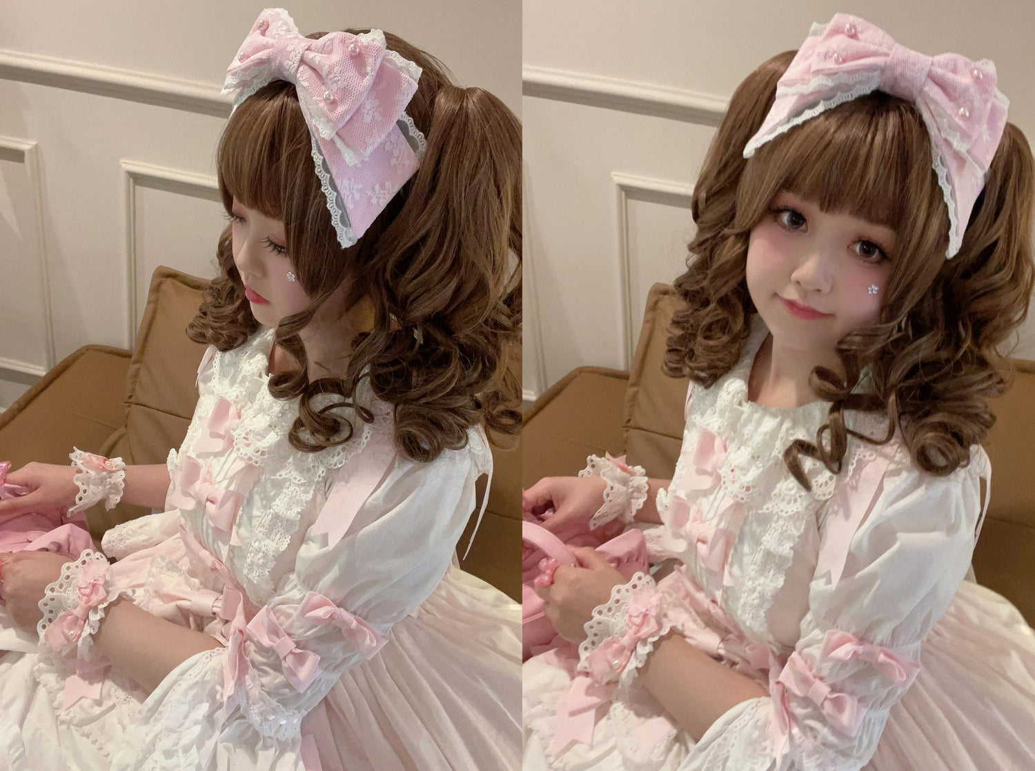 Cheese Cat - Sweet Lolita KC Lace Butterfly Lolita KC with Pearl