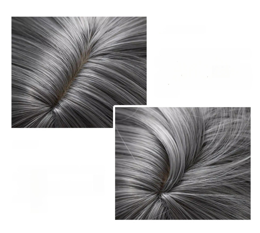 Gothic Lolita Short Wig, Detachable Curl Ponytails