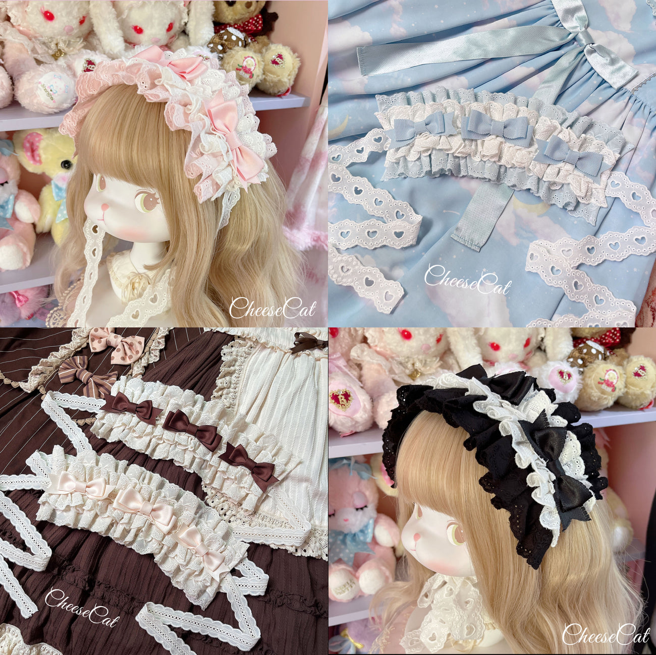 Cheese Cat - Doll Lullaby Tabby Cat Cotton Lolita Headdress