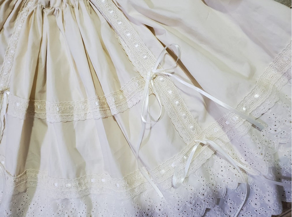 A-line Embroidery Cotton Lolita Petticoat