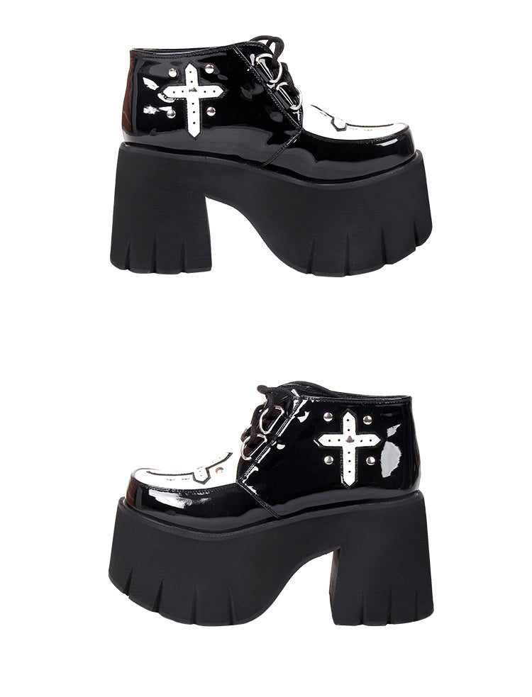 Angelic Imprint - Gothic Lolita Cross Classic Platform Shoes – 42Lolita